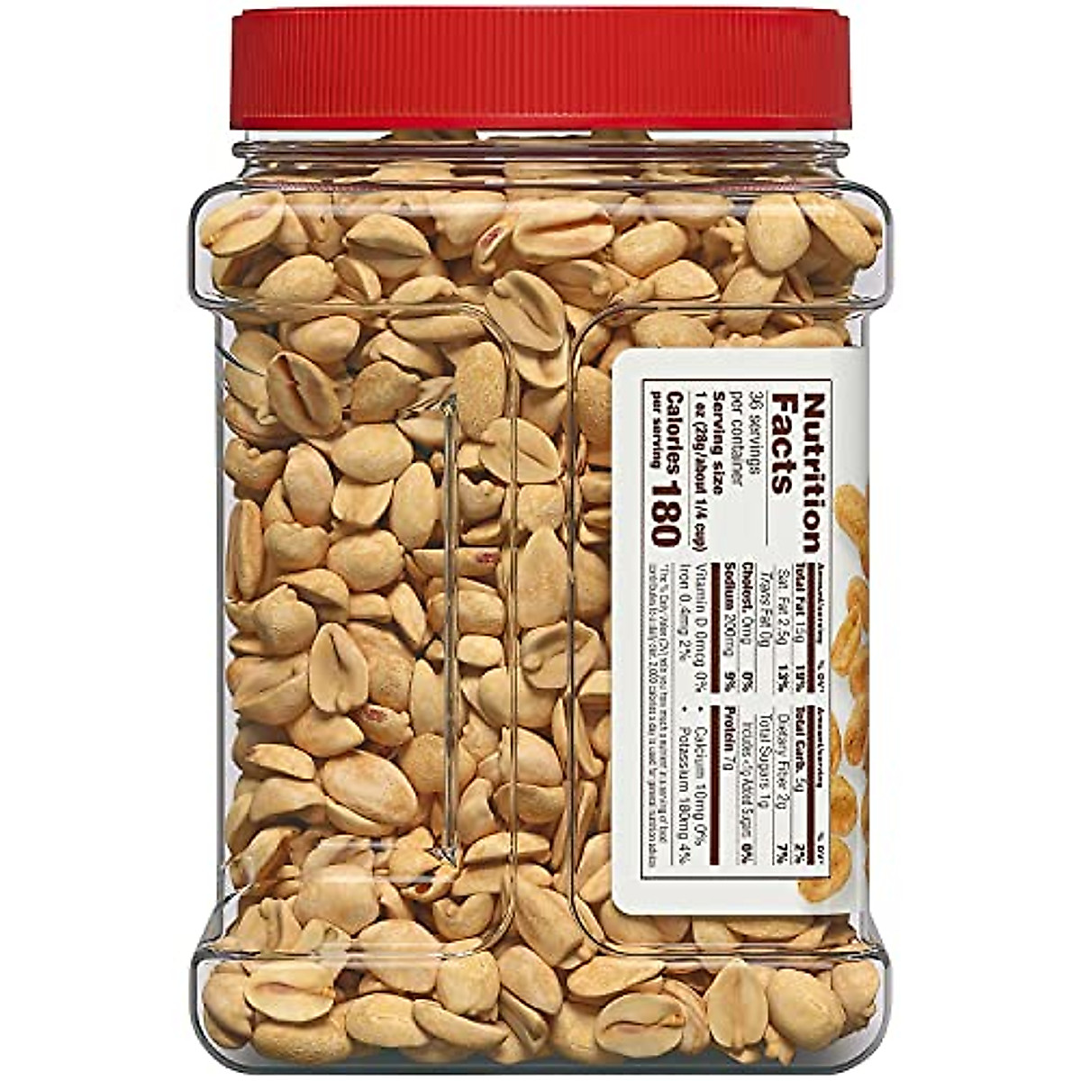 Fisher Snack Sea Salt Dry Roasted Peanuts, 36 Ounces, No Artificial Colors or Flavors