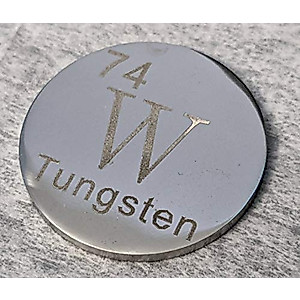 Tungsten (W) 30.68mm Metal Disc - Polished - One Troy Ounce