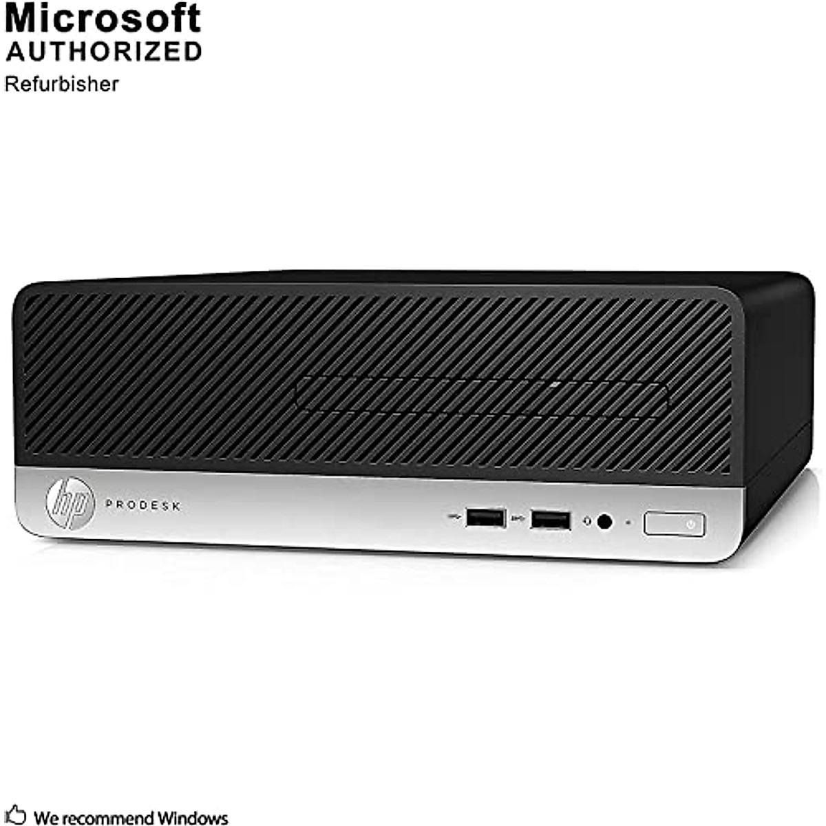 HP ProDesk 400G4 SSF Home and Business Desktop PC, Intel Pentium G4400 3.3GHz, 16GB DDR4 RAM, 1TB SSD, WiFi, BT 4.0, DVD, Windows 10 Pro 64bit, Multi-Language Support English/Spanish/French(Renewed)