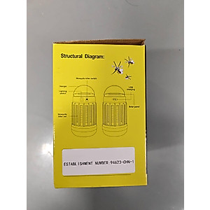 Solar Bug Zapper Outdoor Waterproof Mosquito Zapper for Patio Home Camping, 3 in 1 Cordless Mosquito Light Killer Portable Small Bug Zapper - Camping Light, Mosquito Killer, Flashlight - Blue, 2 PCS