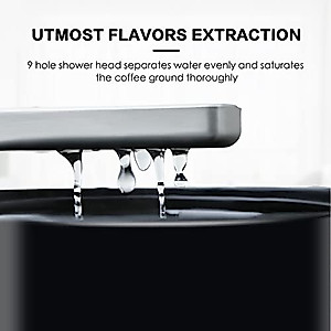 HOMOKUS 8 Cup Stainless Steel Programmable Coffee Maker with Timer - Drip Coffee Machine with Glass Carafe - Polished Silver - 40 Oz - 1.2L