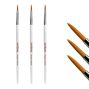 The Army Painter Wargamer: 3pcs Monster - Wargamer Brush Set with Synthetic Toray Hair – Large Basecoat Brush for Wargames, Fine Detail Paint Brush for Miniature Painting & Miniature Paint Sets