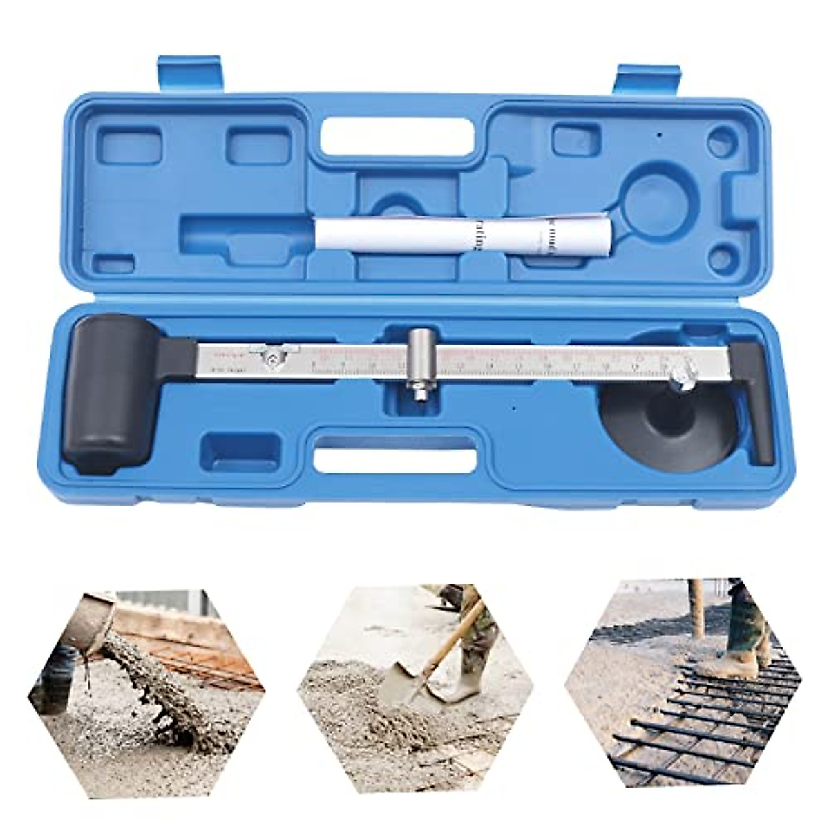 Mud Hydrometer with Double Scales, Mud Scale Liquid Densimeter Hydrometer with Toolbox, Portable Mud Hydrometer for Road Construction Sites, Bridges, Mixing Stations, Laboratories