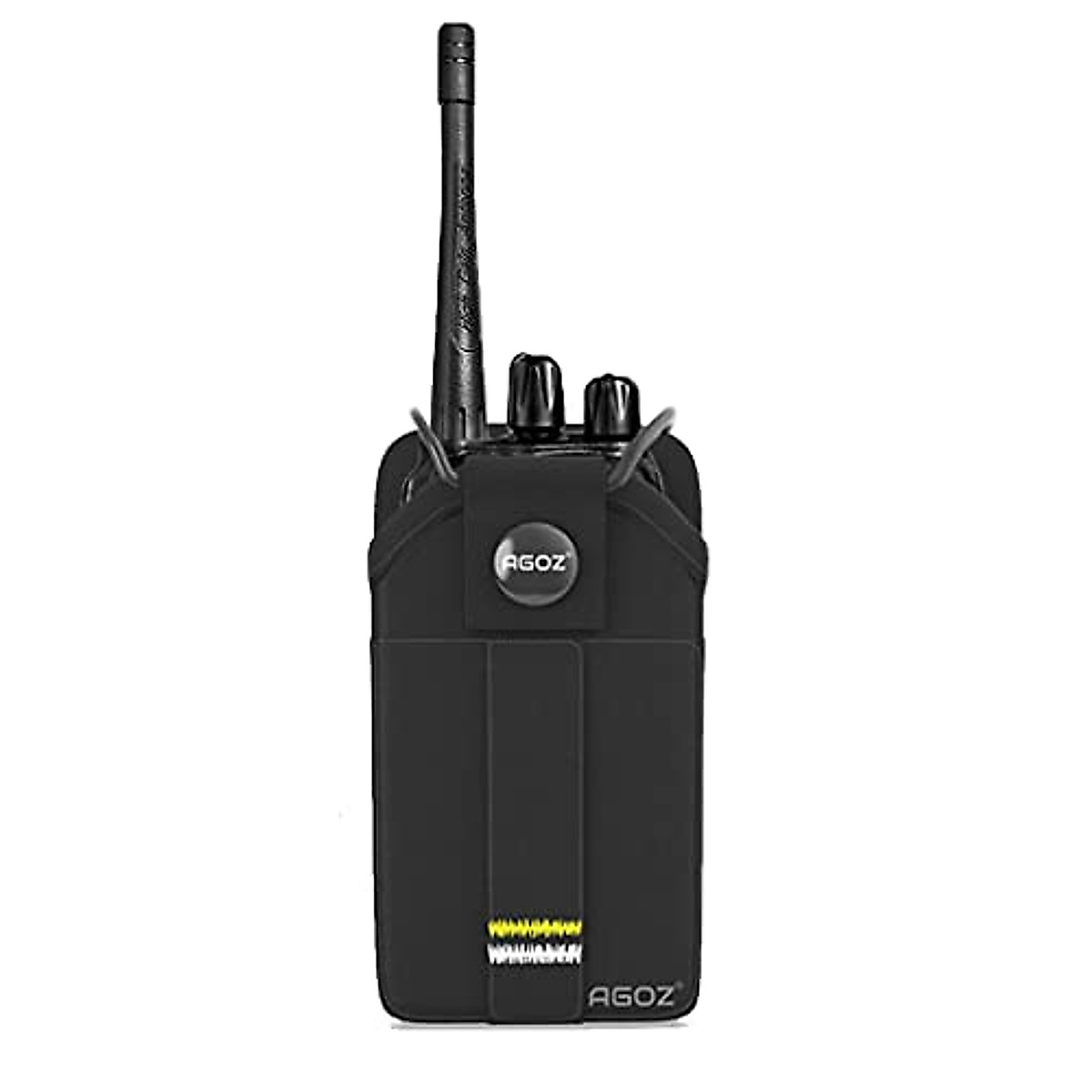 Agoz Radio Holster Case For Arcshell AR-5,AR-6, BaoFeng UV-5R,Midland GXT1000VP4, Unication G4 G5,Retevis RT22 RT22S Two Way Radio Walkie Talkie Pouch Holder,Duty Belt Metal Clip Loop,Card Slot (Snap)