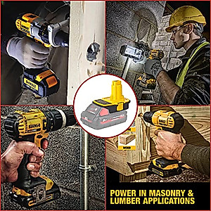 DM18D Converter for DeWalt 18v to 20v Battery Adapter,for Milwaukee M18 18v Lithium Batteries Adapter, Convert to DC9096, fit for DeWalt 18v XRP Ni-Cad Cordless Tool, Upgraded Version of DCA1820,1Pcs