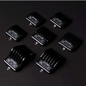 Andis Master Series Premium Metal Hair Clipper Attachment Comb 7 Piece Set, Black, 7 Count (Pack of 1)