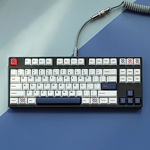 UniCusMech PBT Cherry Profile 141 Keys keycap Set Dye Sublimation ANSI Layout Keycap for Mechanical Gaming Keyboard Cherry MX Switch (Pakage)