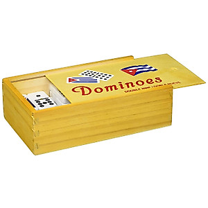 Domino Cubano Doble Nueve Cuban Dominoes Double Nine with Cuban Flag on Chips