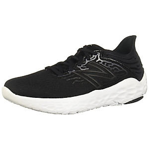 New Balance womens Fresh Foam Beacon V3 Running Shoe, Black/White, 10.5 US