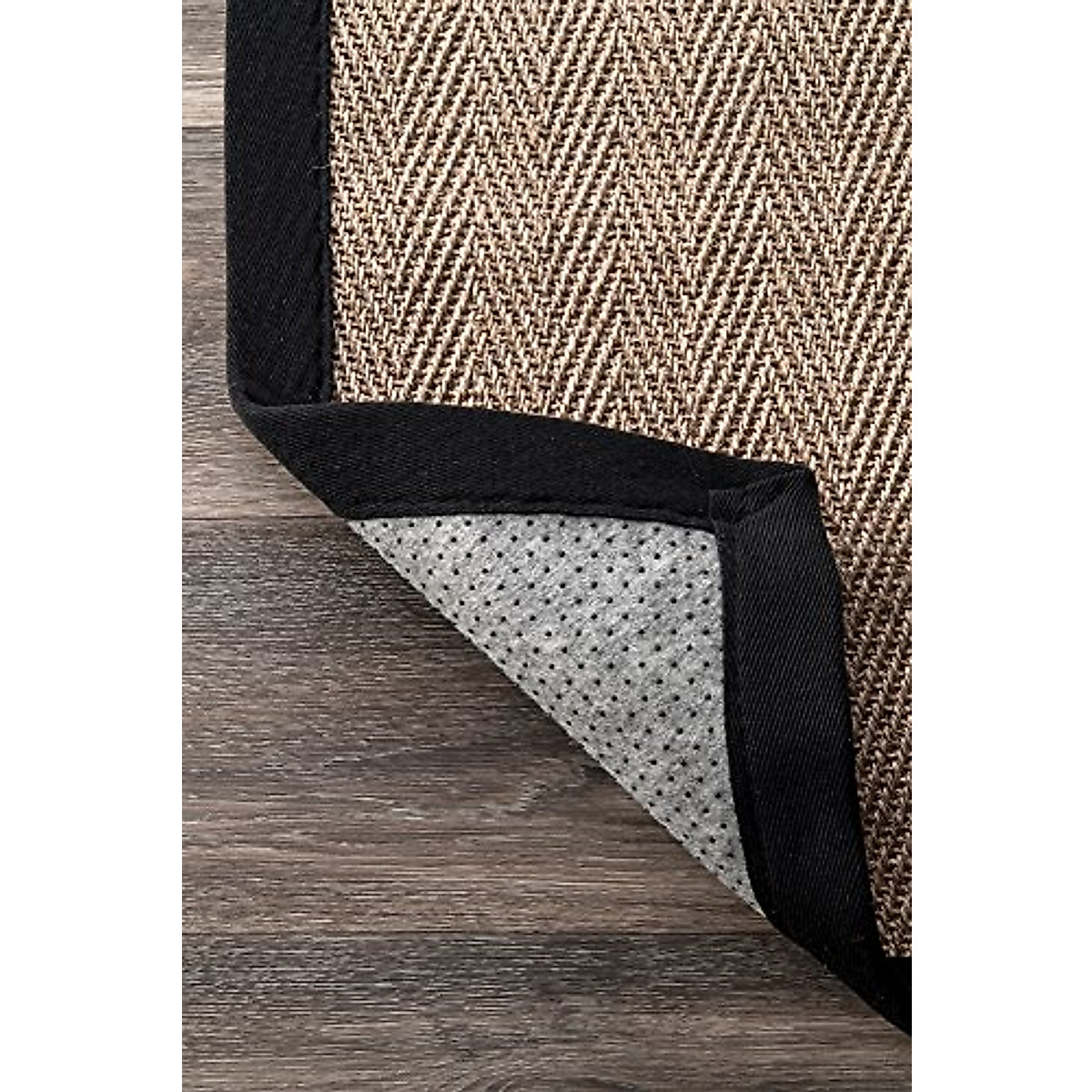 nuLOOM Lauren Casual Solid Area Rug, 3' x 5', Black
