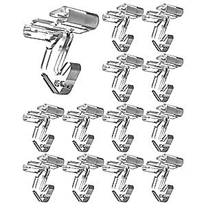 NACETURE Clear Drop Ceiling Hooks Classroom Decorations - 25 Pack Polycarbonate Ceiling Hanger Hooks for Hanging Track Clip on Suspended Ceiling Tile Grid for Office Home Stores Decorations