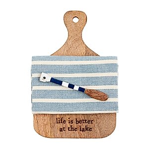 Mud Pie Life Oar Serving Set, board 10" x 6 1/2"