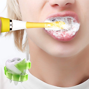 Aima Beauty Electric Toothbrush for Kids & Adults Powered Sonic Toothbrushes with Travel Case, Kinds Color of Rechargeable Whitening Tooth Brush with 2 Soft Bristles (Yellow)