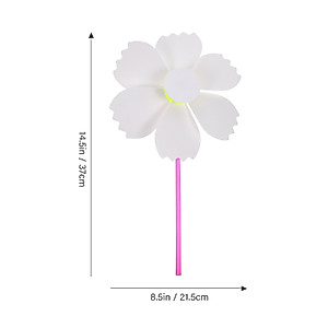 Wakauto 10pcs DIY Pinwheels Craft for Handmade White Blank Paper Pinwheels Making Craft Painting Party Favors for Home Crafting,Craft Group Activities