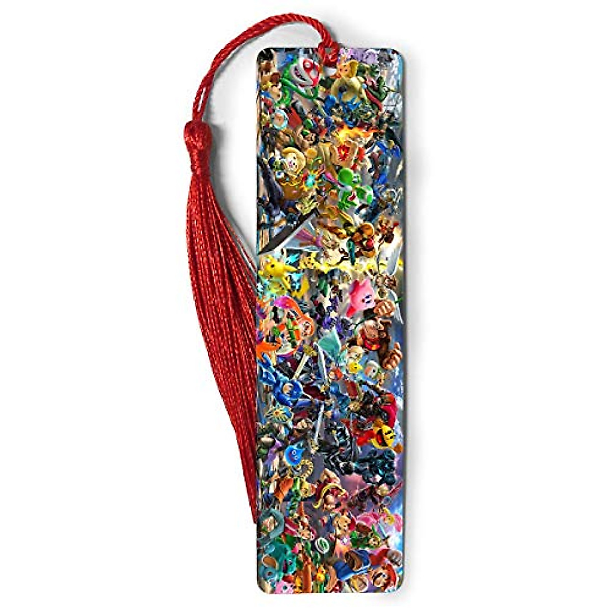 Bookmarks Metal Ruler Super Bookography Smash Measure Bros Tassels Ultimate Bookworm for Book Markers Lovers Reading Notebook Bookmark Bibliophile Gift