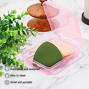 3 pieces Portable Travel Cotton Pad Holder,Bathroom Vanity Countertop Storage Organizer,Cotton Ball Holder Dispenser,Cosmetic Sponge Storage Box for Cotton Rounds, Swabs, Floss(Blue+Pink+Transparent)