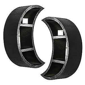 CALIDAKA 2Pcs Moon Shelves Crescent Moon Shelf Wall Mounted Wooden Crystal Moon Floating Shelves Hanging Storage Disaplay Shelf Moon Wall Decor for Living Room Bedroom Bathroom Kitchen