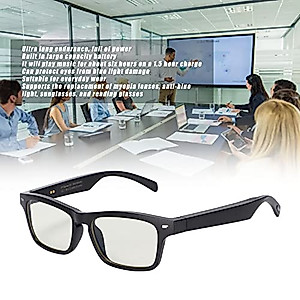 Smart Bluetooth Audio Glasses with Anti Blue Light Lens Waterproof Bluetooth 5.0 Glasses Connect Mobile Phones and Tablets for Men Women