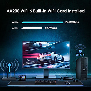 Dell OptiPlex 3050 Desktop Computers PC and KOORUI 24 inch Monitor Bundle, 32GB Ram 512GB M.2 NVMe SSD, Built-in WiFi 6,Bluetooth 5.2, i5-6500 3.2GHz, Windows 10 Pro (Renewed)