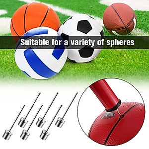 WILLBOND 100 Pack Basketball Pump Needles Ball Pump Inflation Needles Air Pump Needles with Storage Box for Sports Balls, Football Basketball Soccer and Volleyball (Silver)