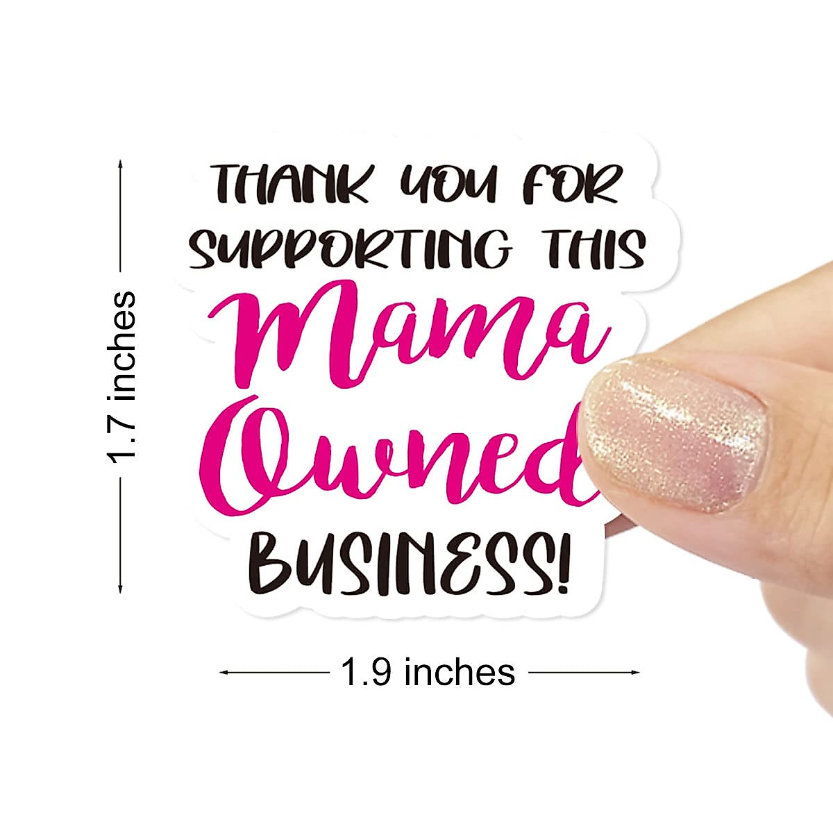 Thank You for Supporting This Mama Owned Stickers,Thank You Stickers,Handmade Stickers,Small Shop Stickers,Envelopes Stickers for Small Business, Online Retailers,Handmade Goods,500 Labels Per Roll