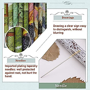 Joy Sunday 11CT Stamped Cross Stitch Kits Cross-Stitch DIY Hand Needlework Kit Needlepoint Kits for Adults King of Foxes 26cmx39cm