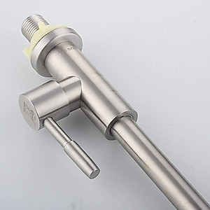 LCARY Swive SUS304 Stainless Steel Cold Water Tap Kitchen Sink Faucet, Brushed