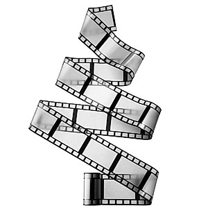 Gejoy 2 Rolls Paper Filmstrip Decorating Material Tape, Hollywood Film Border Roll, 3Inch by 150 Feet