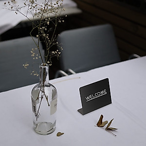 MAGICLULU 12Pcs Table Sign Chalkboard Food Label Sign Small Rectangle Chalkboards Blackboard for Weddings Birthday Parties