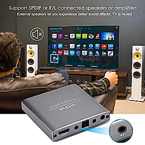 4K Media Player with Remote Control, Digital MP4 Player for 8TB HDD/USB Drive/TF Card/H.265 MP4 PPT MKV AVI Support HDMI/AV/Optical Out and USB Mouse/Keyboard-HDMI up to 7.1 Surround Sound (Grey)