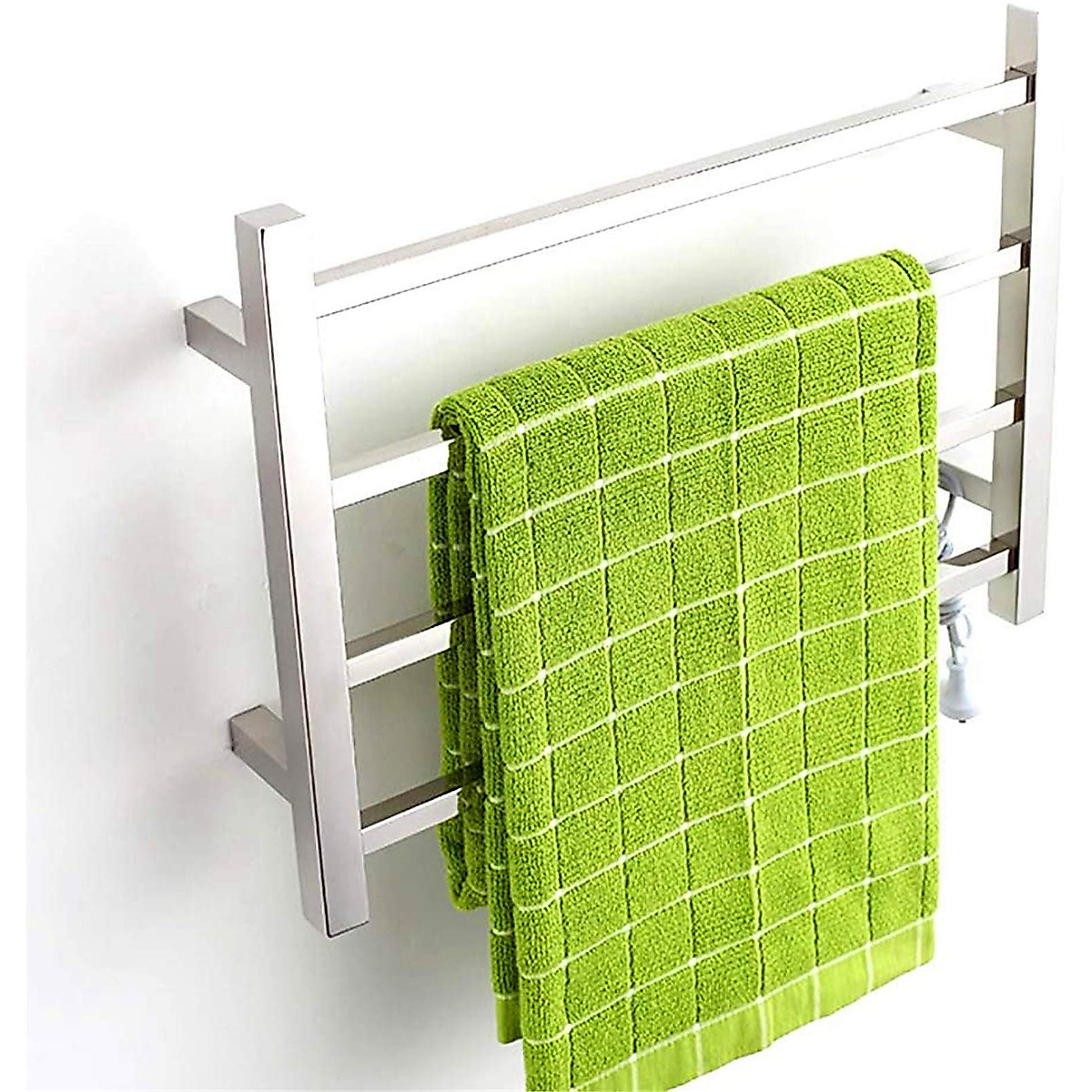 SSRURYWZ Towel Warmer, Heated Towel Warmer,Stainless Steel Electric Heated Warmer Radiator Wall Mount Towel Rail for Bathroom Kitchen,Bath Towel Dryer, Plugin