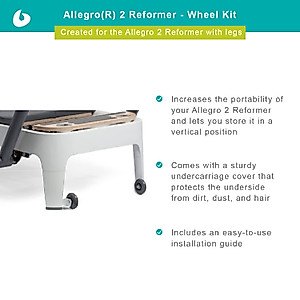 Balanced Body Wheel Kit for Allegro 2 Reformer with Legs, Replacement Wheels with Protective Cover for Home Gym Fitness Equipment