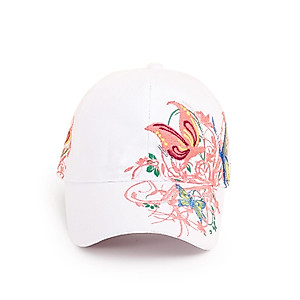 Trucker Hats California H Womens Hat Trendy Creativity Flowers Butterfly Sequins Embroidered Baseball Cap White