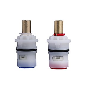 Ceramic Stem Disc Faucet Cartridge Replacement Bathroom Tap (1 Pair Hot & Cold) for Pfister 9608020 48/143/149 Series Valve Cartridge 9608060 Hot Valve Cartridge
