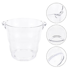 CLISPEED Wine Cooler Bucket Acrylic Wine Barrel Portable Bath Wine Bottle Chilling Tub Ice Bucket Square Stand Wine Ice Bucket Wine Bucket Cocktail Ice Bucket Ice Cubes Bucket Drinks Beer