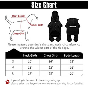 BINGPET Dog Hoodies - Snap Fastener Design - Security Printed Four-Legged Hoodie Puppy Tracksuit Cat Cold Weather Clothes