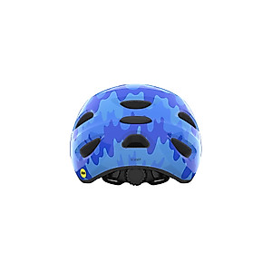 Giro Scamp Youth Recreational Bike Cycling Helmet - Small (49-53 cm), Matte Blue/Lime (2021)
