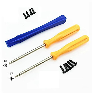 LZYDD Screws set for PS4 PS5,Xbox one Slim Elite series X Controller Install Repair Screws and T6 T8 Screwdrivers Open shell tool