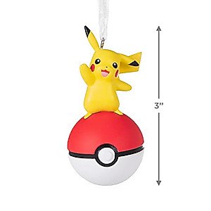 Hallmark Pokémon Pikachu on Poké Ball Christmas Ornament