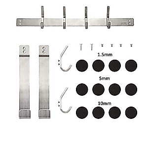 STZZ Over The Door Hook,Stainless Steel Heavy-Duty 12 Hooks Organizer Rack for Coats,Robes,Hats,Clothes,Bathroom Hanging Towels Rack