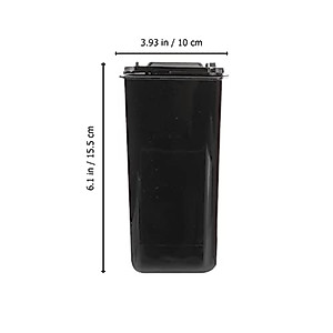 Cabilock Automotive Garbage Cans 2pcs Desktop Garbage Pails Mini Trash Can with Lid Plastic Small Garbage Can Little Tiny Waste Basket Trash Bin for Home Office Green Black Office Trash Cans