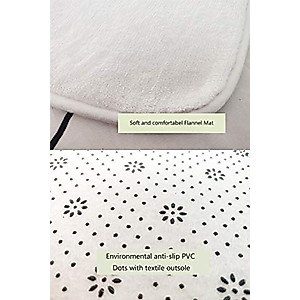 Round Area Rug Black Moon Phase Flower Doormat Non-Slip Floor Mat Decoration Comfy Carpet for Home Bedroom Living Room Carpet 80 * 80cm/31 * 31inch