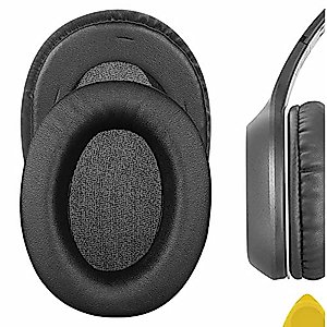 Geekria QuickFit Protein Leather Replacement Ear Pads for Edifier W800BT (CMIIT ID:2019DP1007) Headphones Earpads, Headset Ear Cushion Repair Parts (Black)