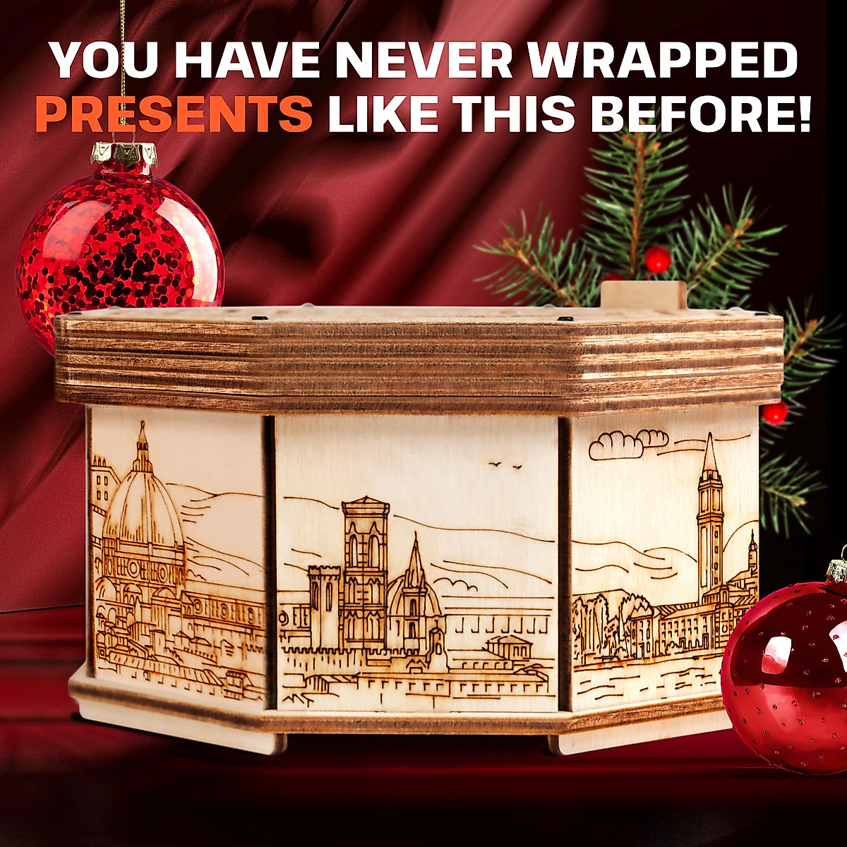 ESC WELT Wooden Secret Maze Box - Creative Gift Box for Money, Vouchers, Gift Cards - 3D Wooden Box Game - Gift Box Riddle Game - Gift Box for Teens and Adults - 3D Wooden Puzzle