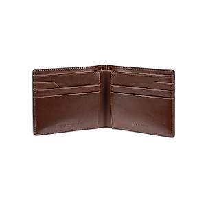 Cole Haan Men's RFID Slim Billfold Wallet, Tan Stitch, One Size