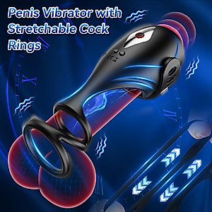 Male Sex Toys for Mens Vibrators - Penis Vibrators Male Masturbators Stroker Toys with Penis Rings for Men Erection, APP Remote Control Couples Vibrator Adult Sex Toys & Games for Men Masturbation