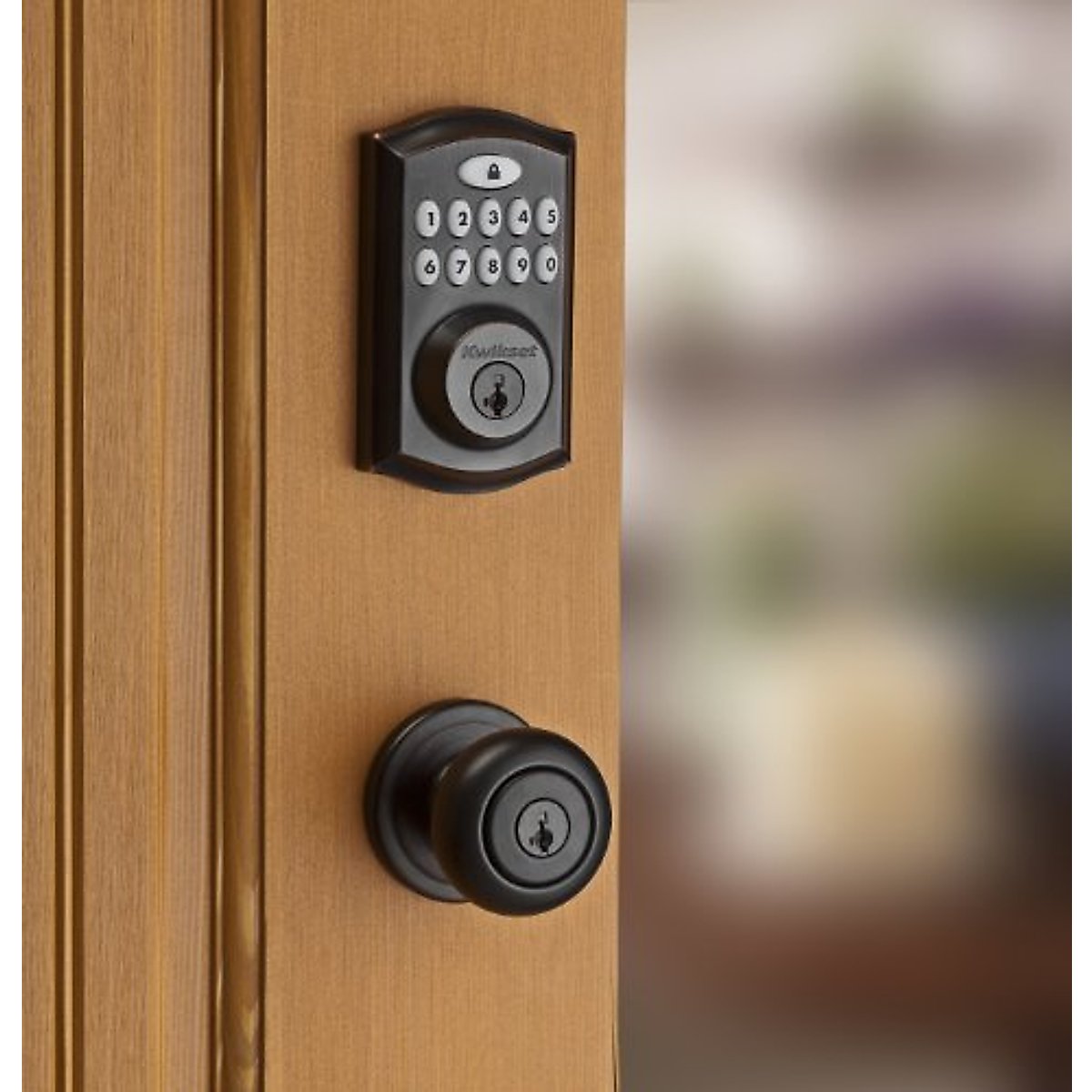 Kwikset 99130-003 SmartCode 913 Non-Connected Keyless Entry Electronic Keypad Deadbolt Door Lock Featuring SmartKey Security, Traditional Venetian Bronze