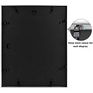 Frametory, 16x20 Metal Picture Frame with Mat for 11x14 Picture & Real Glass, Aluminum Photo Frame Collection (Silver, 2 Pack)