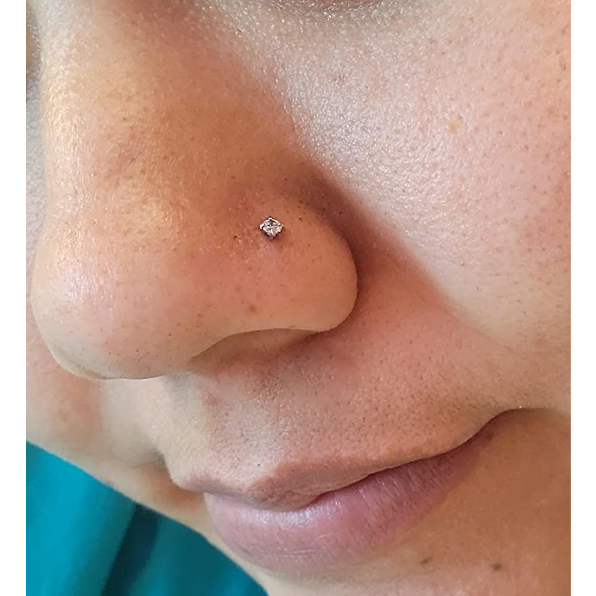 MODRSA Nose Rings 16gauge L Shape Nose Studs Nose Screw Surgical Stainless Steel Thick C Shape Nose Ring Hoop High Nostril Nose Piercing Jewelry for Women Men