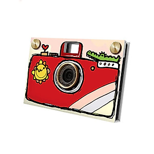 Paper Shoot Camera | Eco-Friendly Digital Camera (Multiple Designs) Red Hand Drawn
